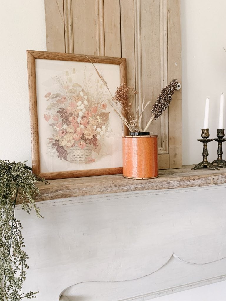 Goodwill Fall Mantel Decor Under Ten Dollars - Sarah Jane Christy