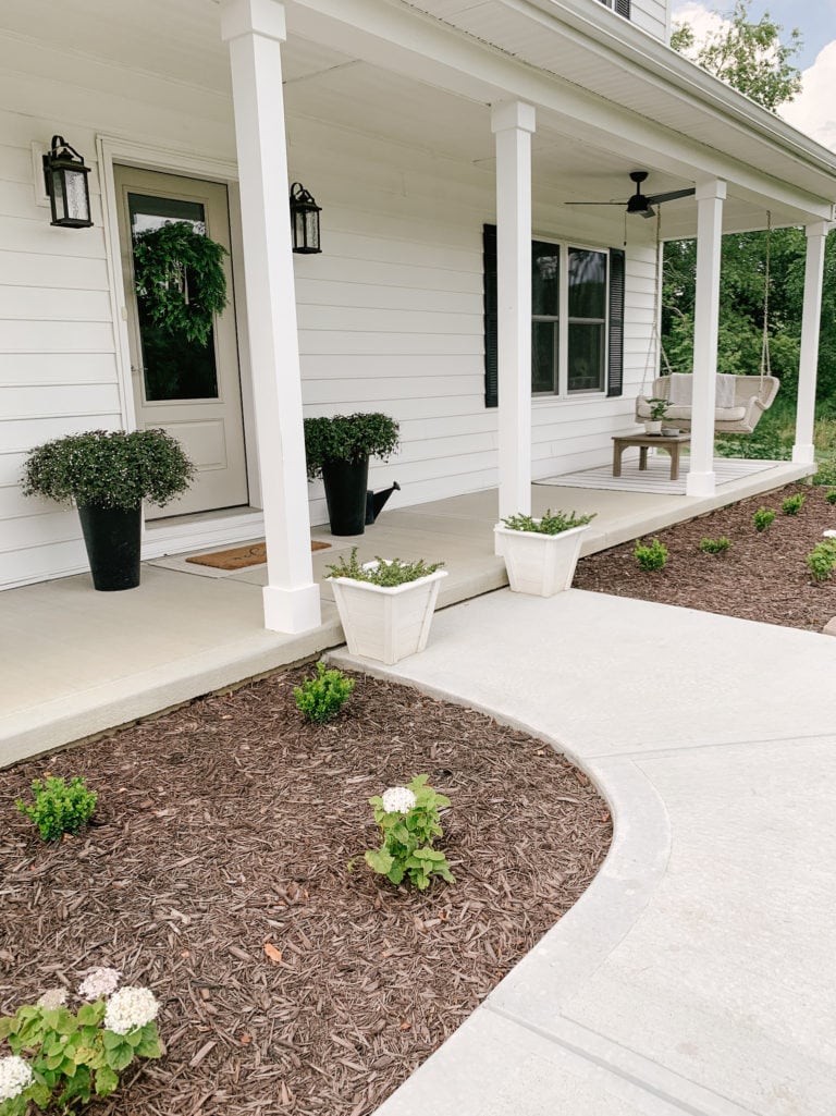 How to Update Skinny Porch Posts with PVC Trim - Sarah Jane Christy
