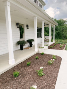How to Update Skinny Porch Posts with PVC Trim - Sarah Jane Christy
