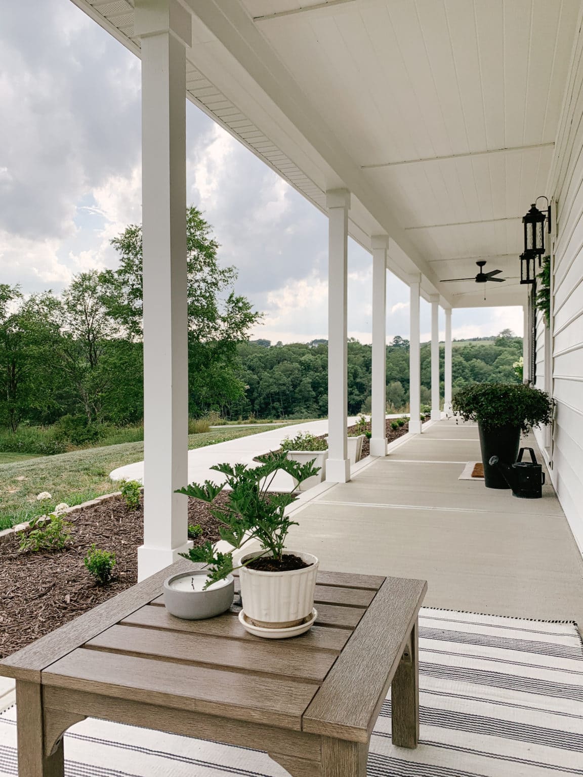 How to Update Skinny Porch Posts with PVC Trim - Sarah Jane Christy
